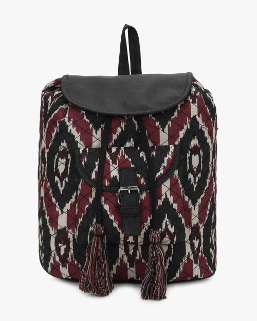 Buy Ikat Print Backpack with Adjustable Back Straps Online at Best ...
