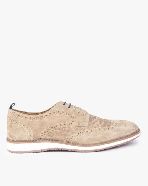 Buy Men Wingtip Lace-Up Derby Shoes Online at Best Prices in India ...