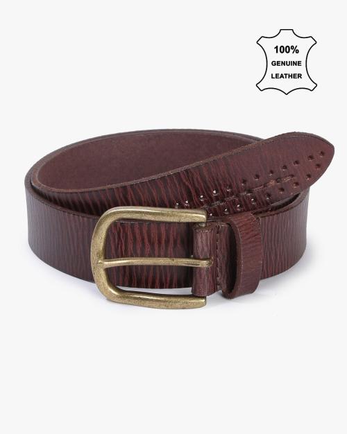 Buy Leather Belt with Pin-Buckle Closure Online at Best Prices in India ...