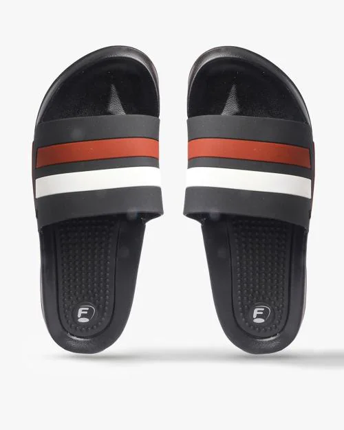 Buy Striped Slides with Textured Footbed Online at Best Prices in India ...