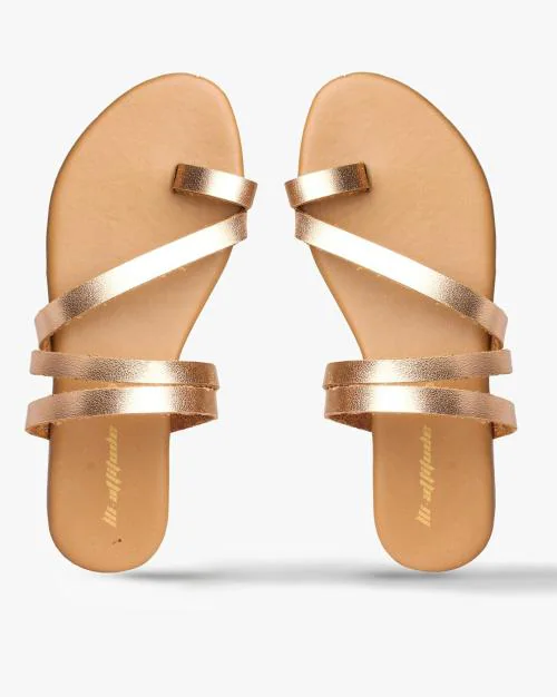Buy Women Metallic Toe-Ring Sandals Online at Best Prices in India ...