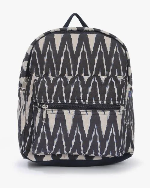 Buy Ikat Print Backpack with Front Pocket Online at Best Prices in ...