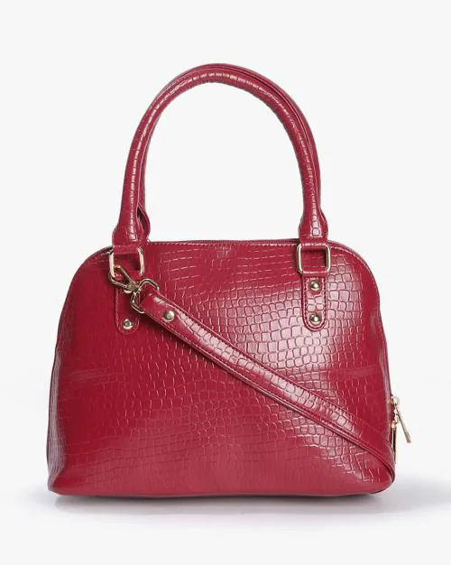 Buy Croc-Embossed Handbag with Adjustable Strap Online at Best Prices ...