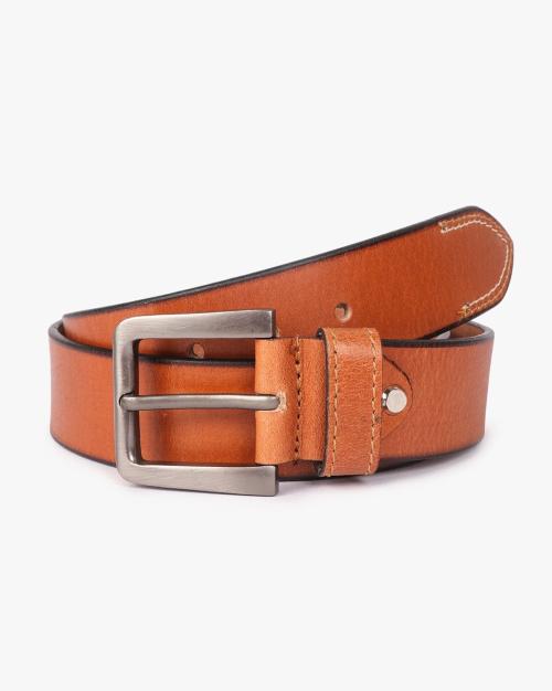 Buy Leather Belt with Pin-Buckle Closure Online at Best Prices in India ...