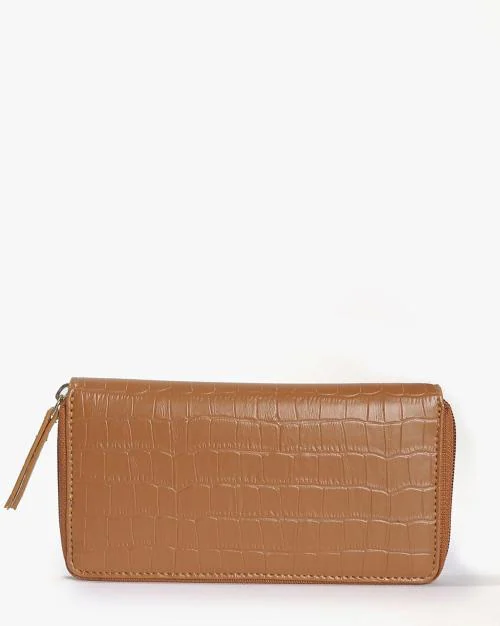 Buy Croc-Embossed Zip-Around Wallet Online at Best Prices in India ...