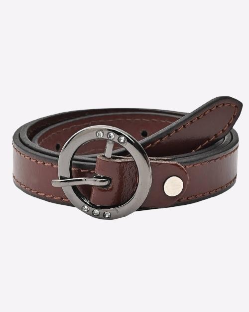 Buy Classic Belt with Metal Buckle Closure Online at Best Prices in ...