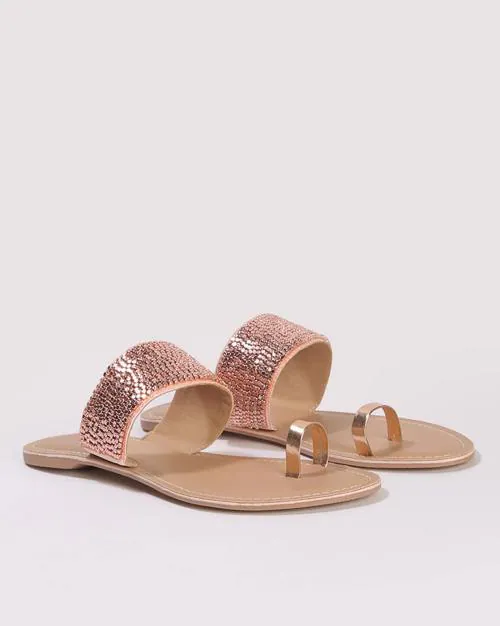 Buy Women Embellished Toe-Ring Sandals Online at Best Prices in India ...