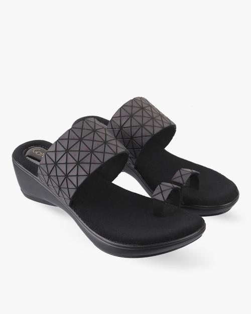 Buy Toe-Ring Slip-On Wedge Sandals Online at Best Prices in India ...