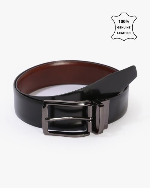 Buy Leather Belt with Pin-Buckle Closure Online at Best Prices in India ...