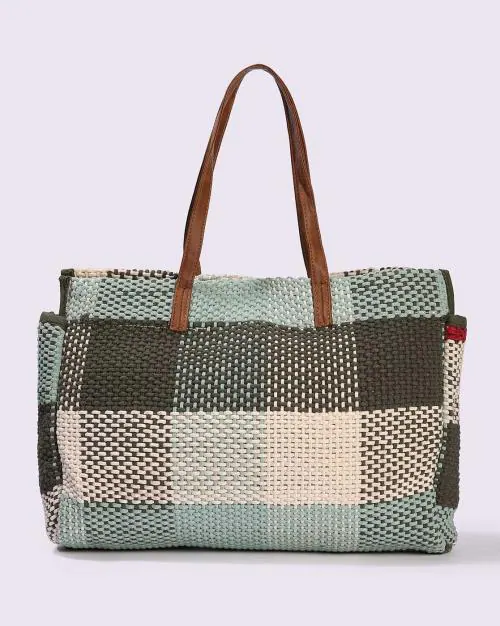 Buy Women Checked Tote Bag Online at Best Prices in India - JioMart.