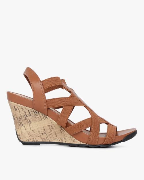 Buy Criss-Cross Strappy Wedges with Slingback Online at Best Prices in ...