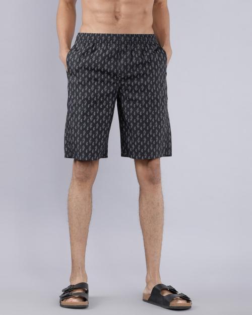 Buy Micro Print Bermuda with Insert Pockets Online at Best Prices in ...