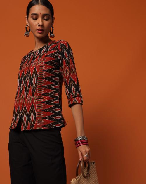 Buy Women Ikat Print Tunic Online at Best Prices in India - JioMart.