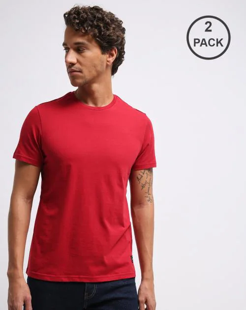 Buy Pack of 2 Crew-Neck T-shirts Online at Best Prices in India - JioMart.