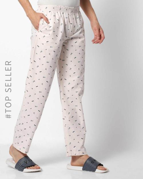Buy Printed Pyjamas with Elasticated Waist Online at Best Prices in ...