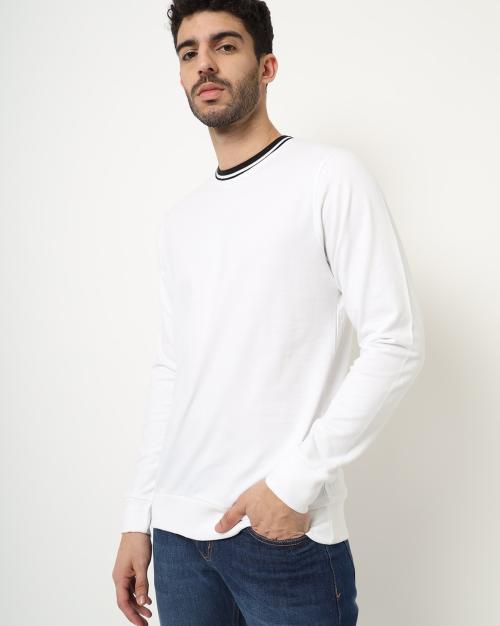 Buy Solid Crew-Neck Sweatshirt Online at Best Prices in India - JioMart.