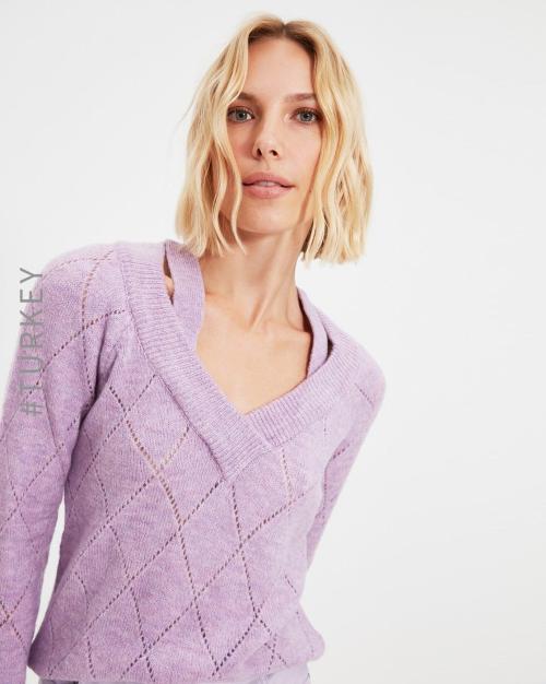 Buy Schiffli-Design Strappy Cold-Shoulder Pullover Online at Best ...