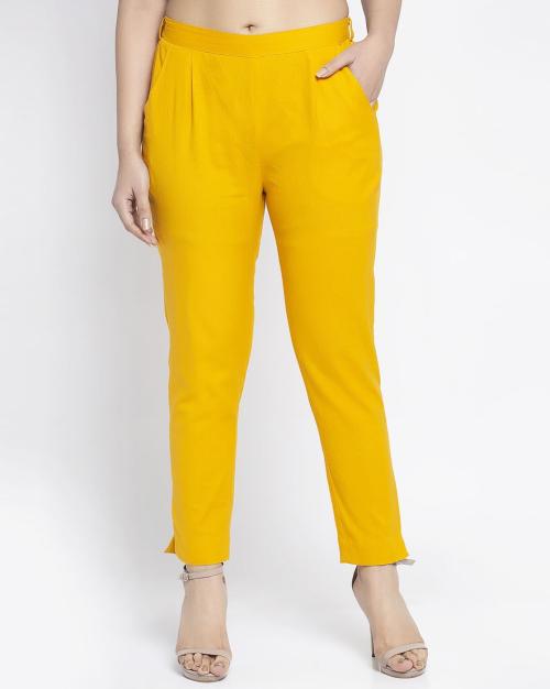 Buy Pleated Pants with Insert Pockets Online at Best Prices in India ...