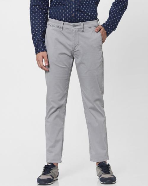 Buy Flat-Front Chinos with Insert Pockets Online at Best Prices in ...