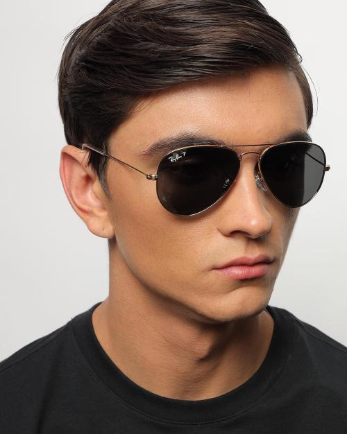 Buy 0RB302591964855 UV-Protected Full-Rim Aviators Online at Best ...