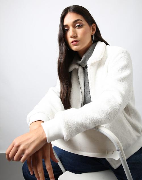Buy Outr women jackets & coat off white xs Online at Best Prices in ...