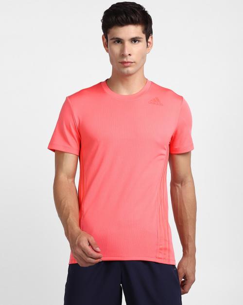 Buy Crew-Neck T-shirt with Stripe Panels Online at Best Prices in India ...