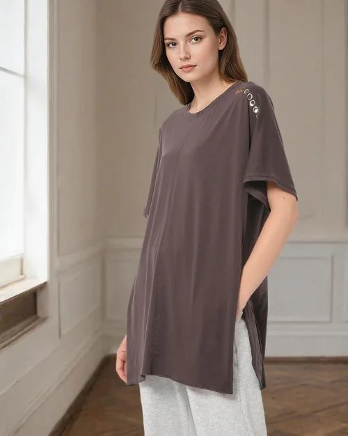 Buy Exhale Boyfriend Yoga Crew Neck T-Shirt Online at Best Prices in ...