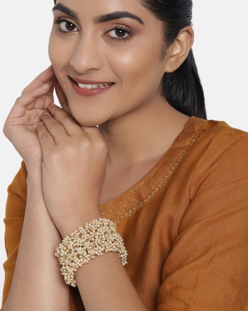 Buy Clustered Pearls Multi-Stranded Adjustable Bracelet - ZPFK10113 ...