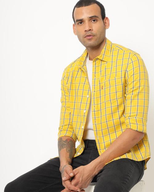 Buy Bng MT AQ18L4H120-D0-69 Checked Shirt with Patch Pocket Online at ...
