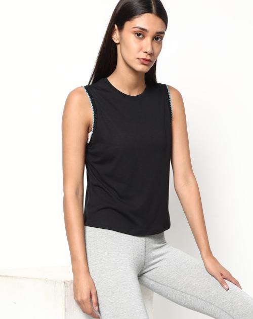 Buy Round-Neck Sleeveless Top Online at Best Prices in India - JioMart.