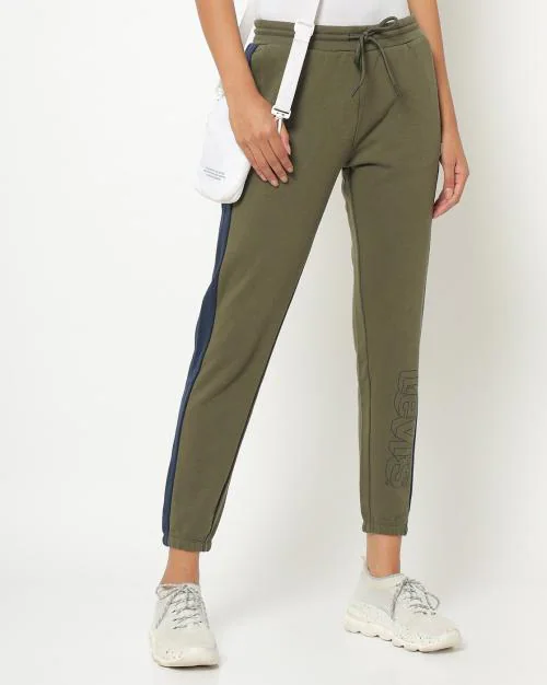 Buy Printed Slim Fit Ankle-Length Joggers Online at Best Prices in ...