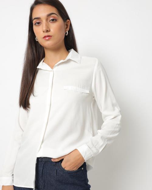 Shirt with High-Low Hemline - JioMart