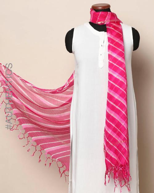 Buy Pure Khatan Silk Tie & Dye Double Leheriya Dupatta Online at Best ...