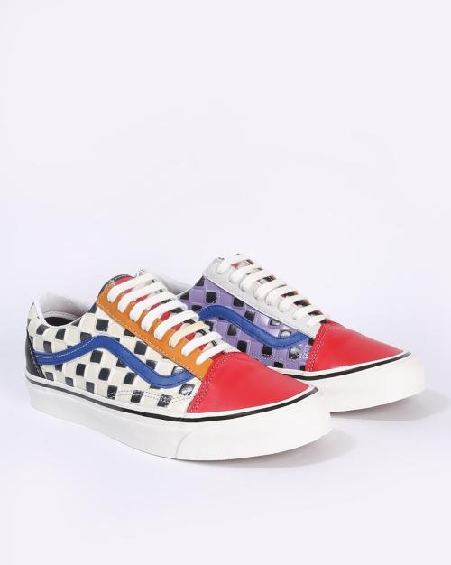 Buy Men Old Skool 36 DX Checked Lace-Up Sneakers Online at Best Prices ...