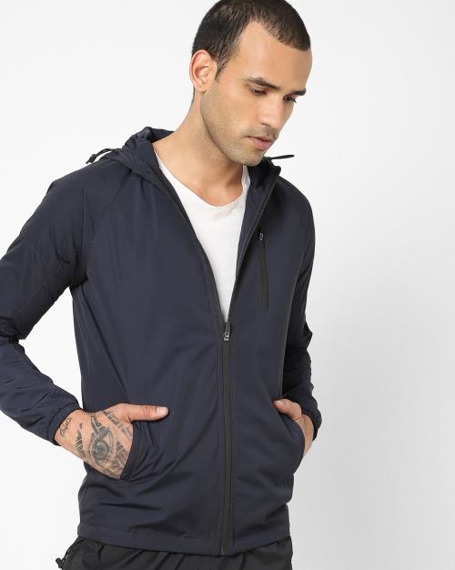 Buy Hooded Jacket with Insert Pockets Online at Best Prices in India ...