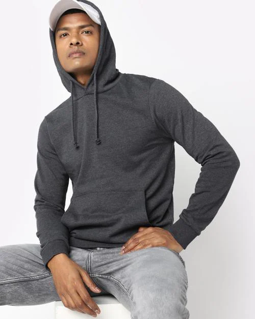 Buy Solid Hoodie with Kangaroo Pockets Online at Best Prices in India - JioMart.