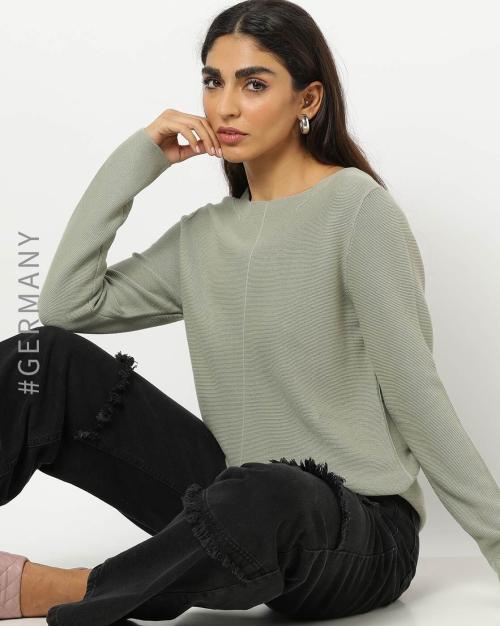 Buy Full-Sleeve Boat-Neck Pullover Online at Best Prices in India ...