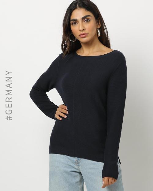 Buy Full-Sleeve Boat-Neck Pullover Online at Best Prices in India ...
