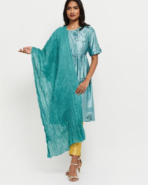 Buy Solid Crushed Dupatta Online at Best Prices in India - JioMart.