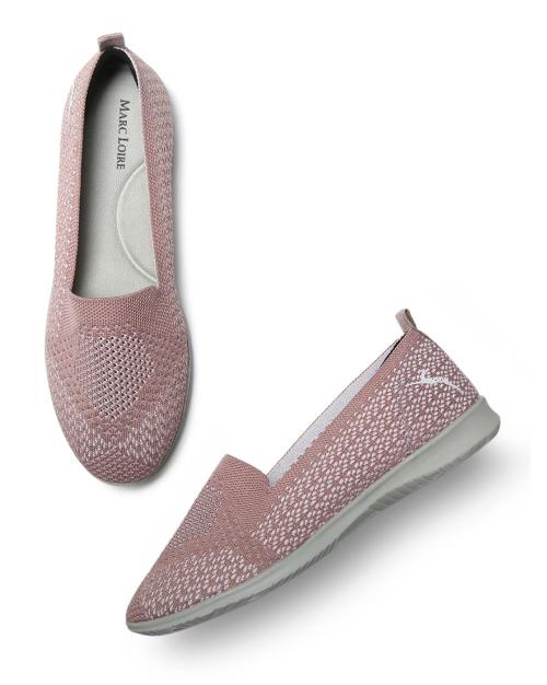 Buy Knitted Slip-On Flat Shoes with Pull-Up Tabs Online at Best Prices ...