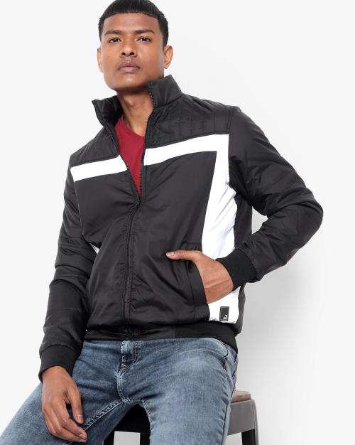 Buy Panelled Zip-Front Jacket with Insert Pockets Online at Best Prices ...