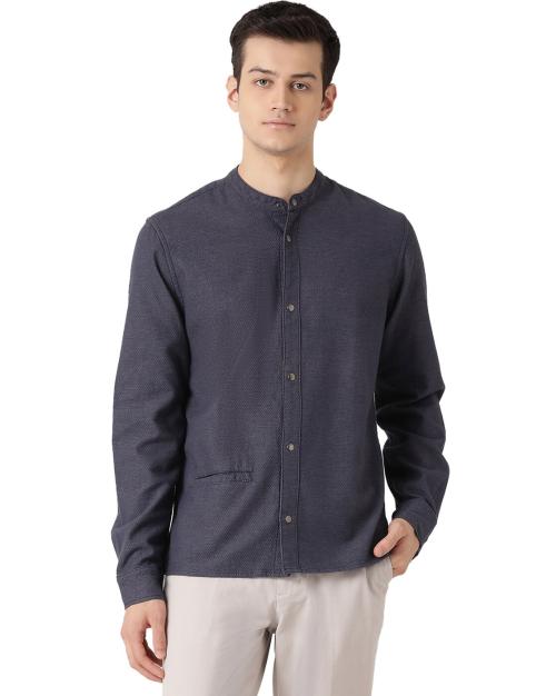 Buy Button-down Mandarin Collar Jacket Online at Best Prices in India ...