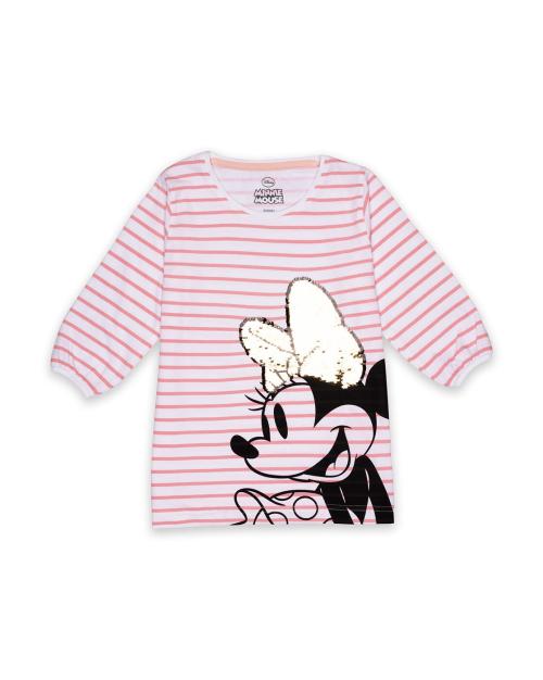 Buy Minnie Mouse Print Crew-Neck T-shirt Online at Best Prices in India ...