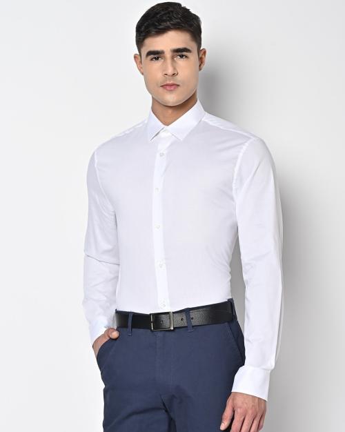 Buy Men Regular Fit Pure Cotton Shirt Online at Best Prices in India ...