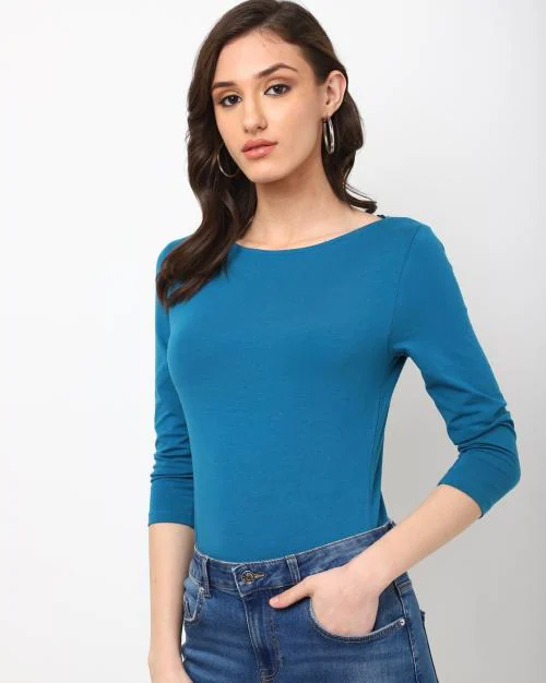 Full-Sleeve Round-Neck Top - JioMart