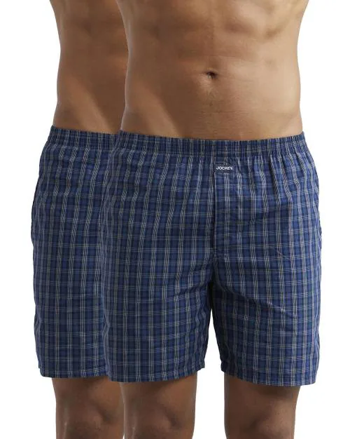 Buy Pack of 2 1223 Super Combed Mercerized Cotton Boxers with Side ...