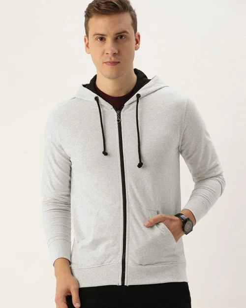 Buy Zip-Front Hoodie with Insert Pockets Online at Best Prices in India ...