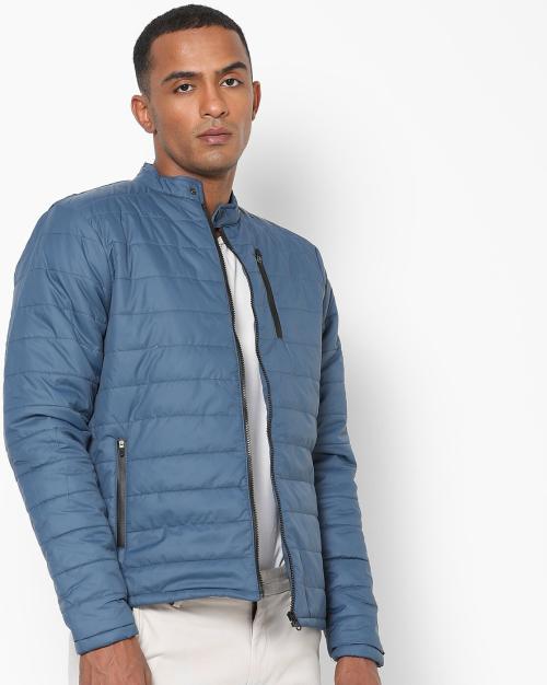 Zip-Front Slim Fit Jacket - JioMart