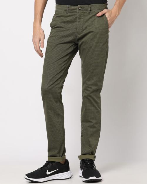 Flat-Front Chinos with Insert Pockets - JioMart