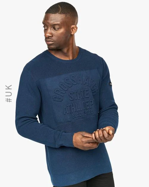 Buy Logo Embossed Crew-Neck Sweatshirt Online at Best Prices in India ...